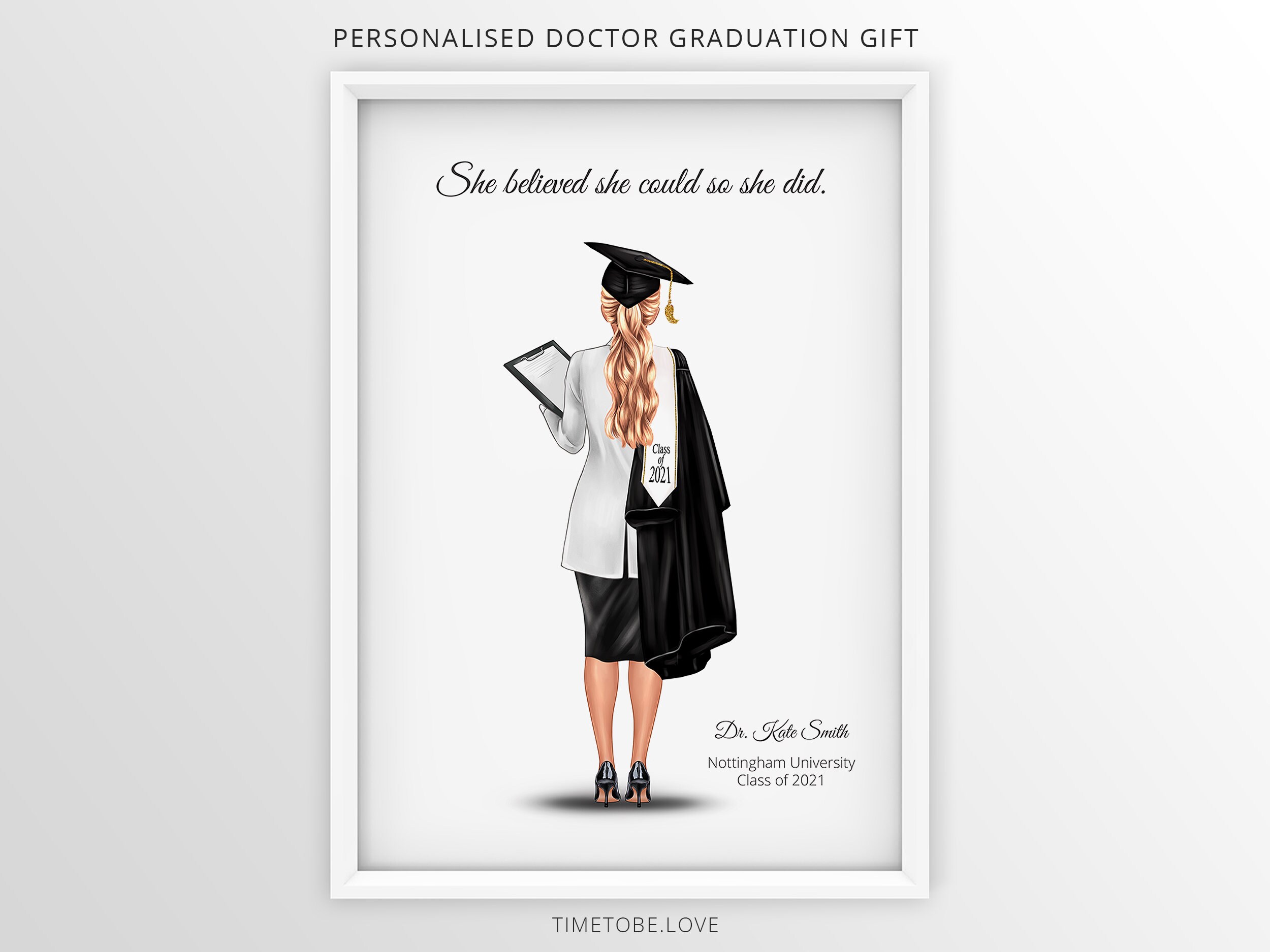 Doctor Graduation Gift Graduation Doctor Print Graduation | Etsy UK