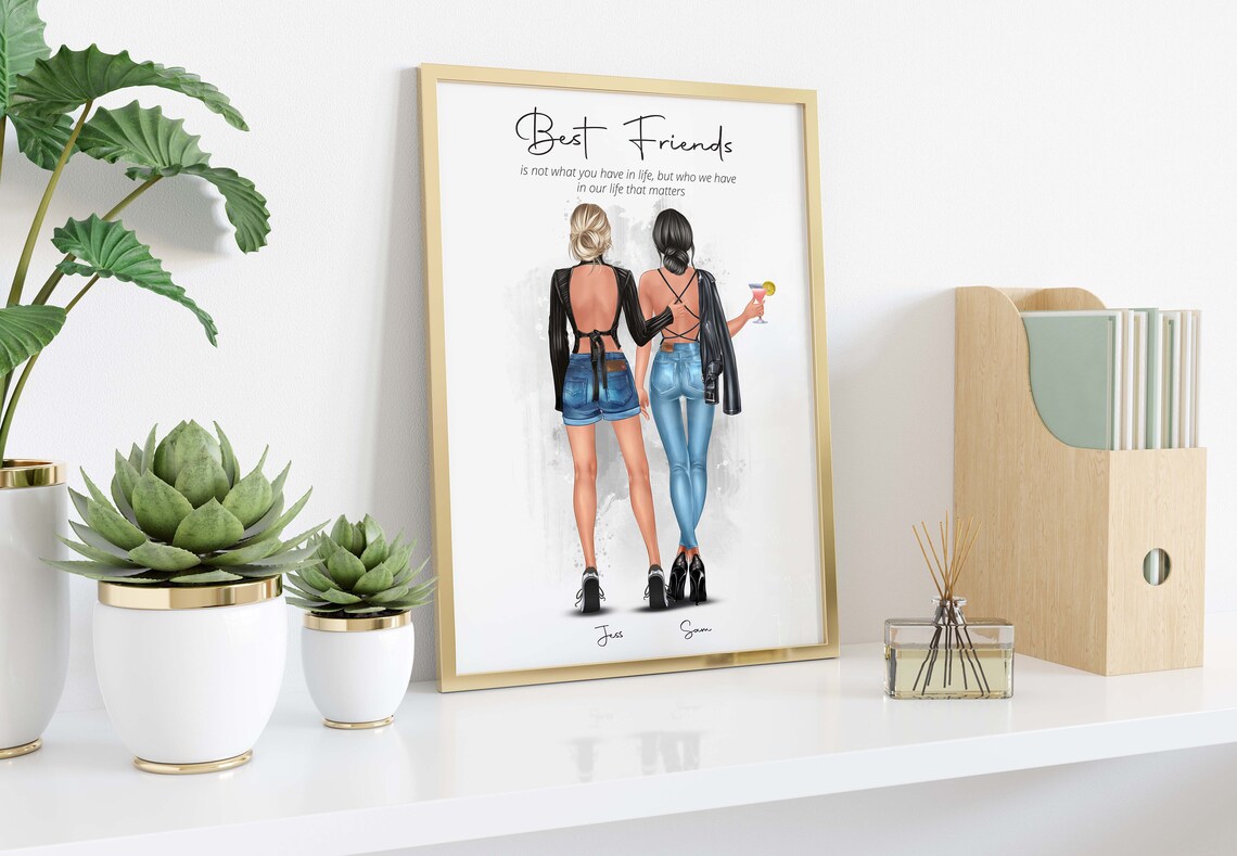 Best Friend Print Friendship Print Gift for Friend - Etsy UK