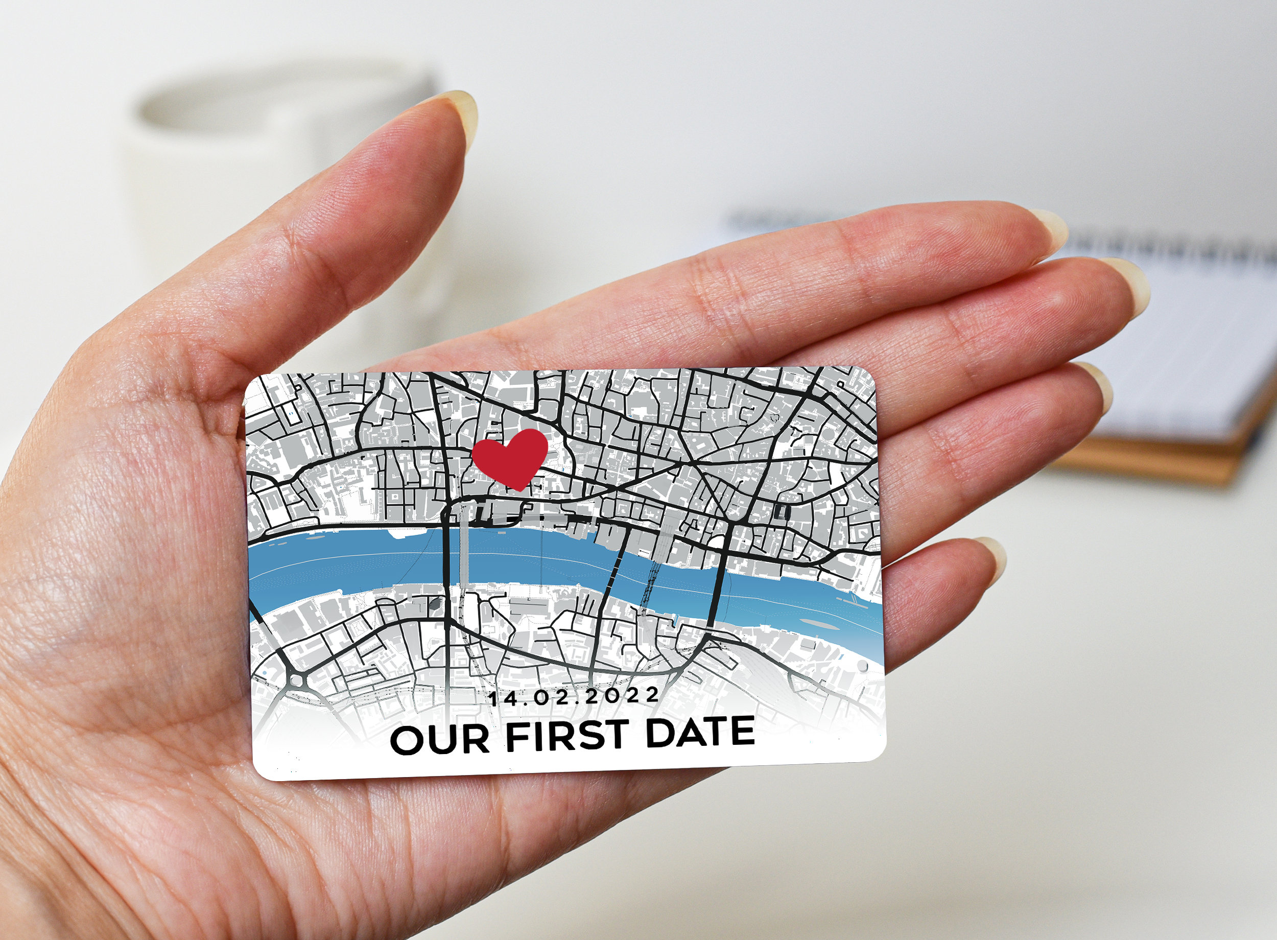 Metal Wallet Card With Map Where We First Met Map Map Our - Etsy