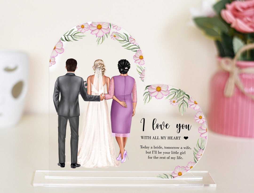 Personalized Parents of Bride Gift: Heart Acrylic Plaque, Custom ...