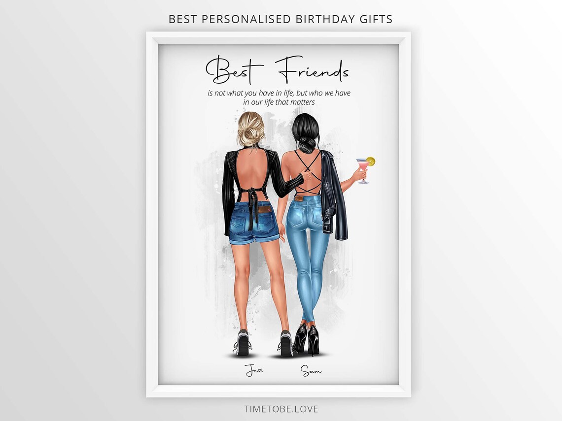 Best Friend Print Friendship Print Gift for Friend - Etsy UK
