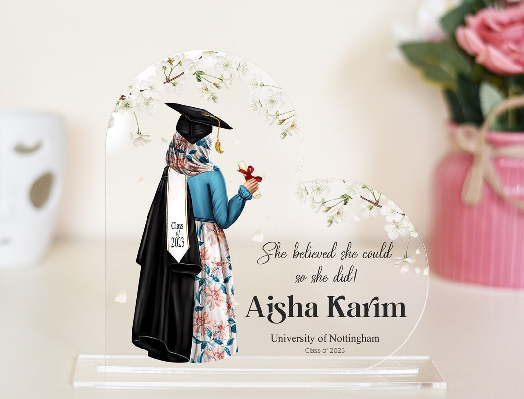 Heart-shaped Muslim Graduation Gift, Muslim Graduation Gift for Her ...