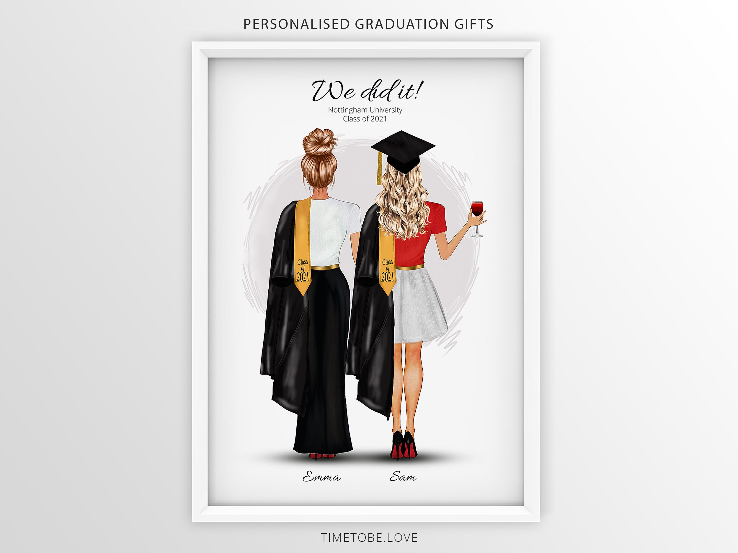 Graduation Print for Friends Graduate Gift Best Friend - Etsy UK