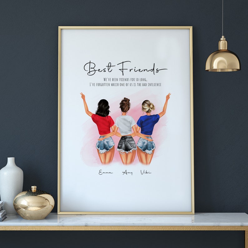 3 Best Friend Giftbest Friend Print Friendship Print - Etsy UK