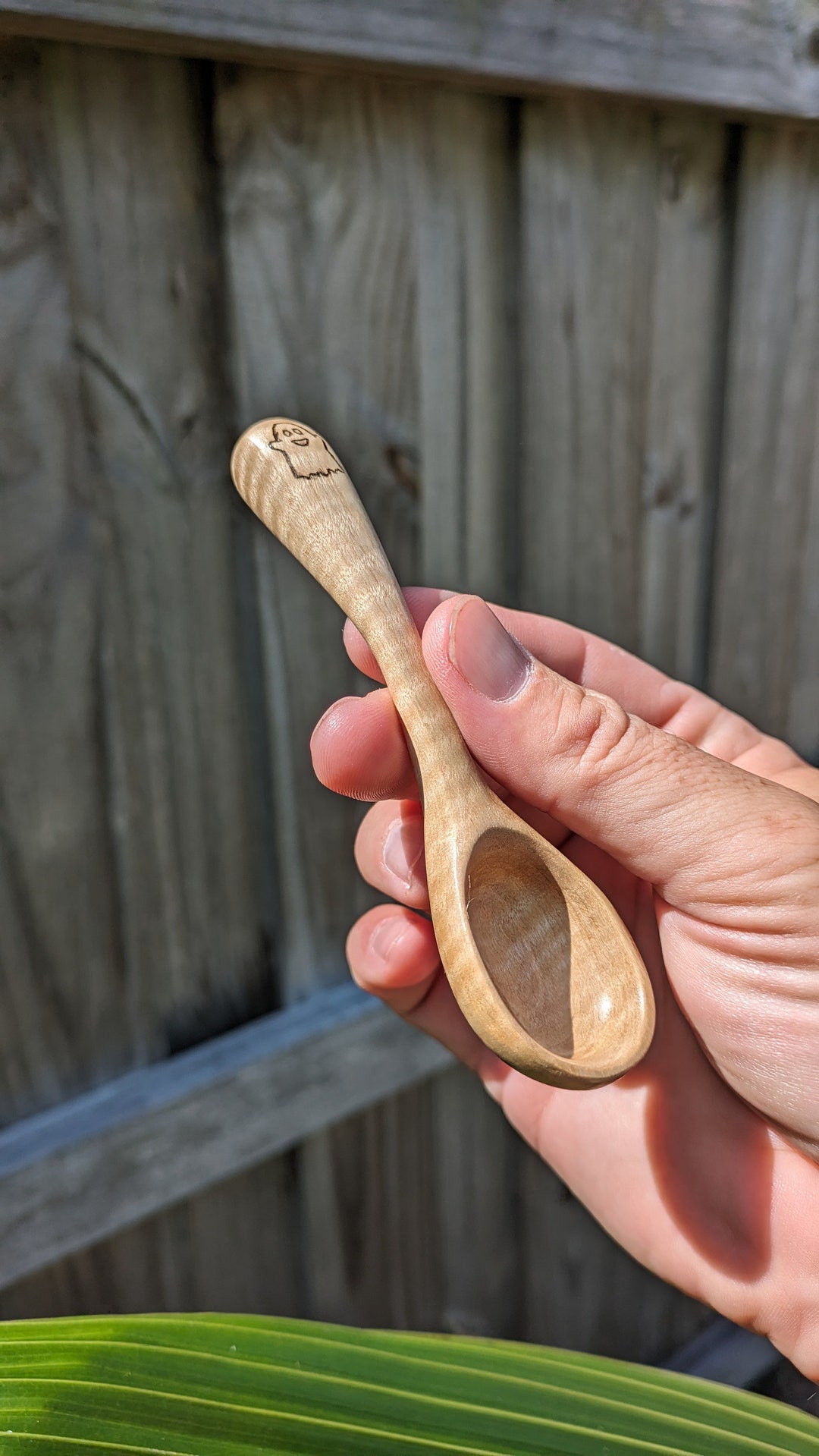 Spooky Wooden Ghost Spoon - Etsy