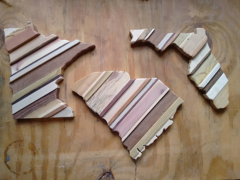 Custom Wooden State Cutout - Etsy