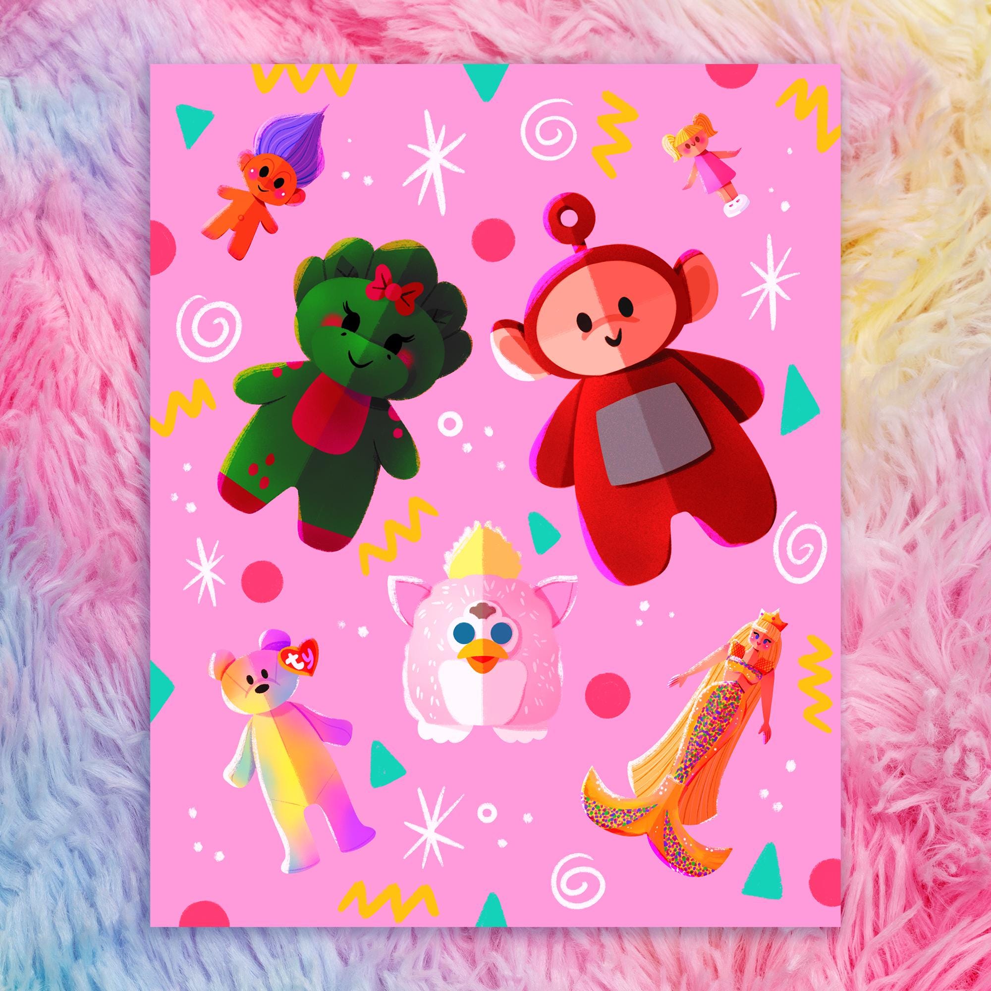 90s Toys Print, 90s Decor, 8 by 10 Inches, Physical Print - Etsy