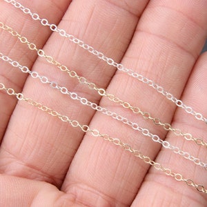14 K Gold Filled Hammered Cable Chains 2.1 Mm 925 Sterling - Etsy
