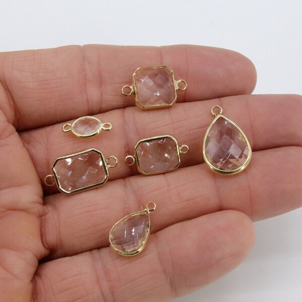 Crystal Charm Connectors - Etsy