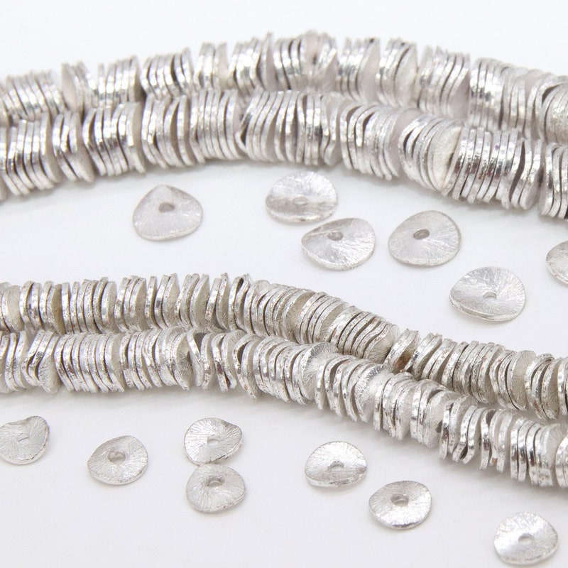 Wavy Sterling Discs - Etsy
