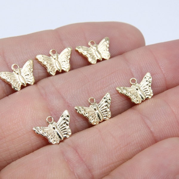 Tiny Butterfly Charm - Etsy