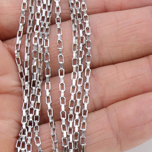 Stainless Steel Chain 304 Steel 4 Mm Rectangle Box Chains - Etsy