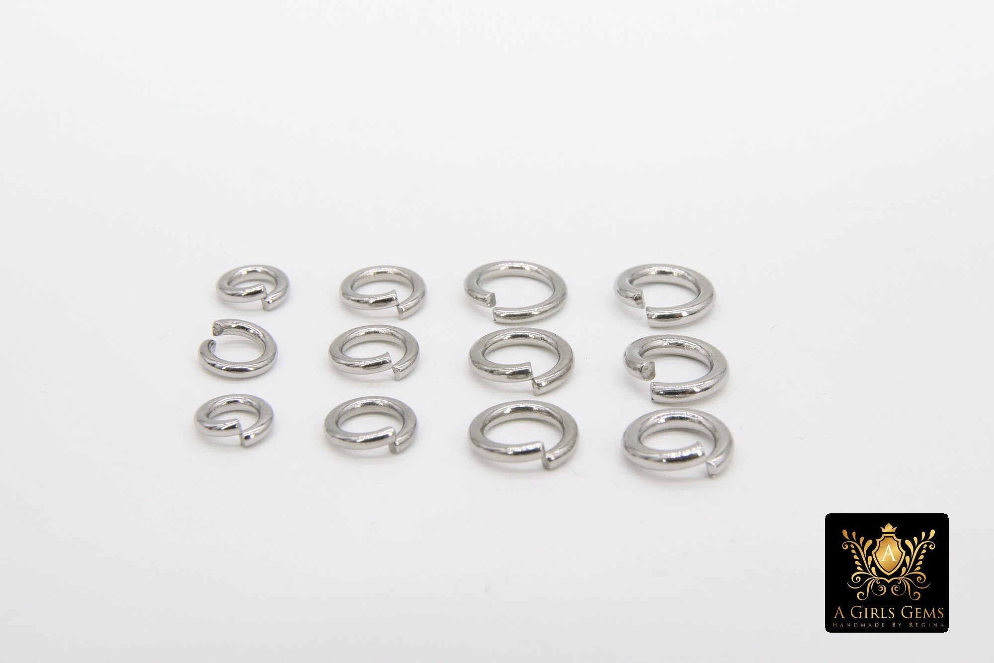 Stainless Steel Silver Jump Rings, Open Snap Close Rings # 2384, 6 Mm 7 ...