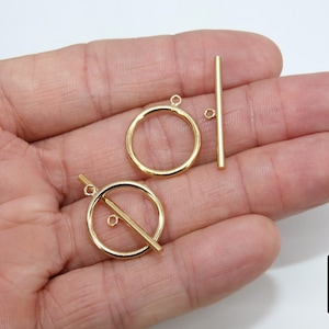 Toggle Clasp, 14 K Gold Filled Extra Large Toggle Bars AG #2139, 20 X ...