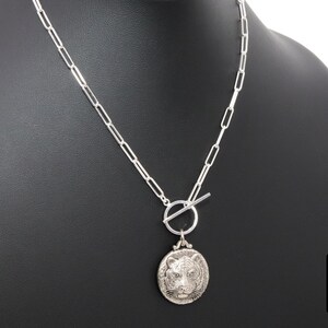 Tiger Head Chain Necklace, 925 Sterling Silver Toggle, Rectangle Chunky ...