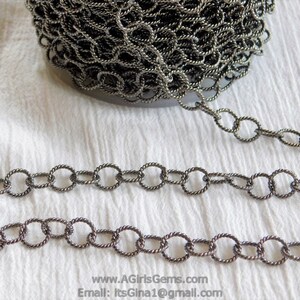 Large Link Chain, 10 Mm Textured Round Necklace Chain CH #149 - Etsy