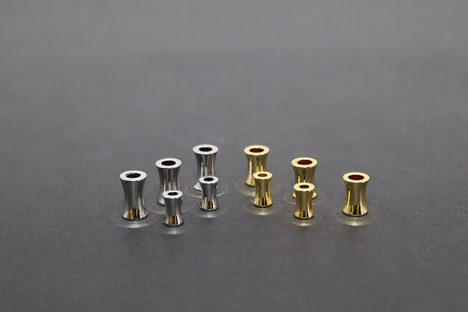Gold Hourglass Bead, 6 Mm Silver Long Tube Beads # 3341, 8 Mm Fluted ...