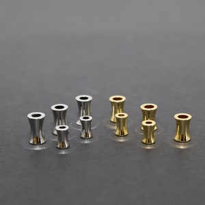Gold Hourglass Bead, 6 Mm Silver Long Tube Beads # 3341, 8 Mm Fluted ...