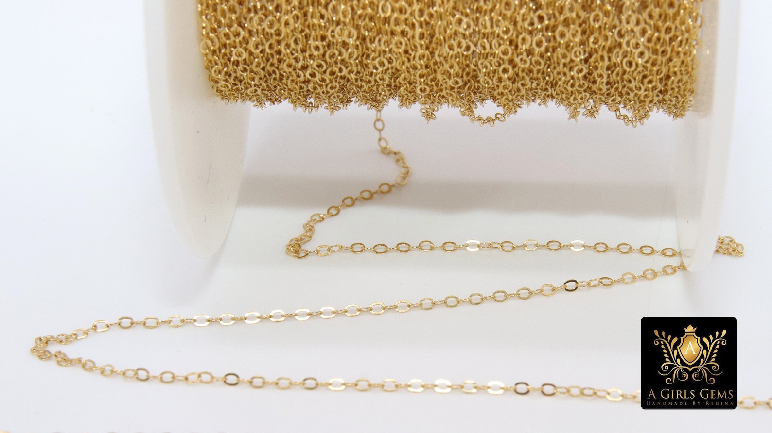 14 K Gold Filled Hammered Cable Chains, 14 20 Unfinished by the Foot CH ...