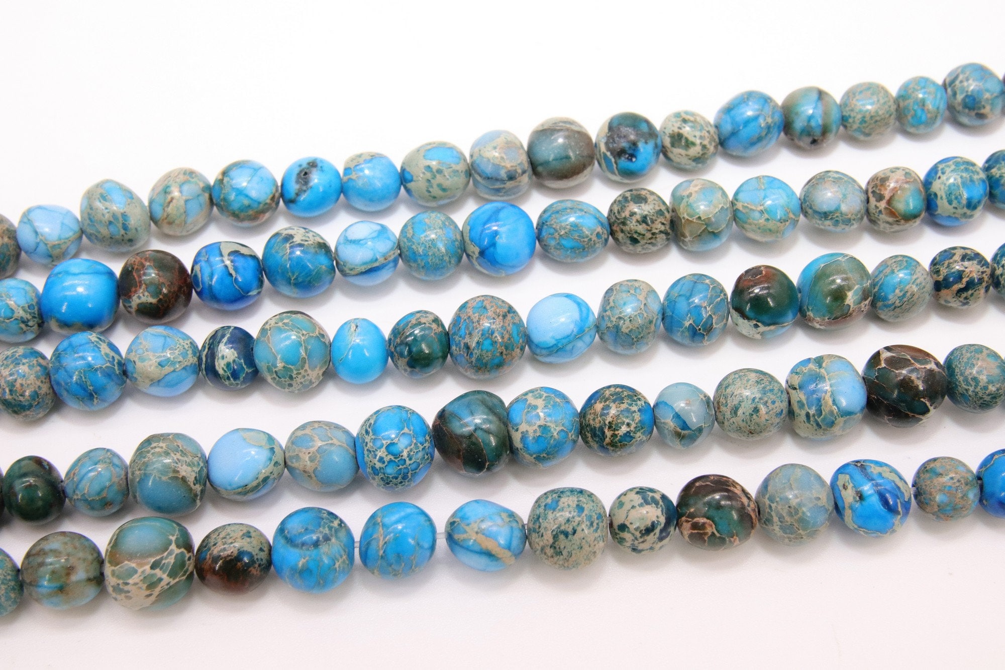 Natural Imperial Royal Blue Jasper Beads Sea Sediment Round - Etsy