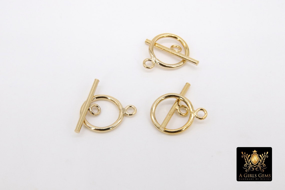 14 K Gold Filled Toggle Clasp Round Clasps With Toggle Bar - Etsy