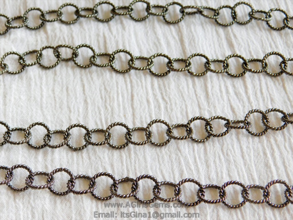 Large Link Chain, 10 Mm Textured Round Necklace Chain CH #149 - Etsy
