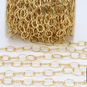Gold Oval Chain, 10 Mm Large Silver Oval Cable Chains CH# 202 ...