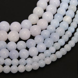 Powder Blue Beads, Smooth Round Light Blue Beads BS# 120, Size 6 Mm 8 ...