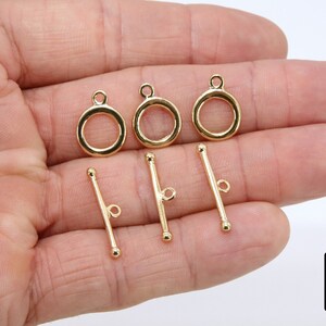 Gunmetal Black Plated Toggle Clasp Set, Ball End 12 X 16.25 Toggle Ring ...