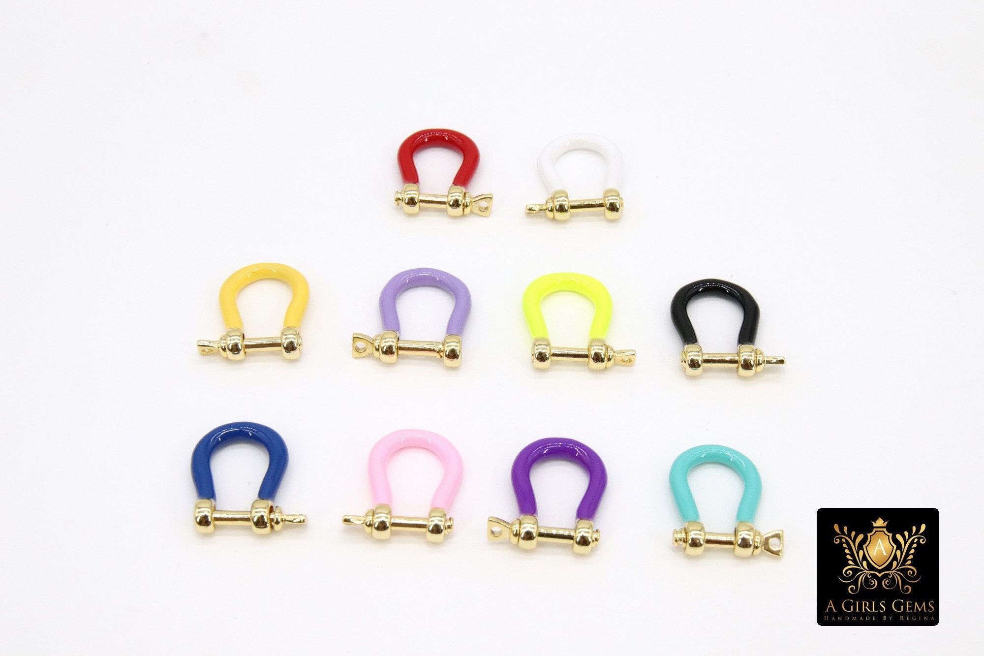 Gold Shackle Clasp 13 X 17 Mm Jewelry Tiny Clasps in Gold - Etsy