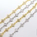 CZ Chain by the Yard, Genuine Diamond Shape CZ Bezel Chain Gold CH #548 ...