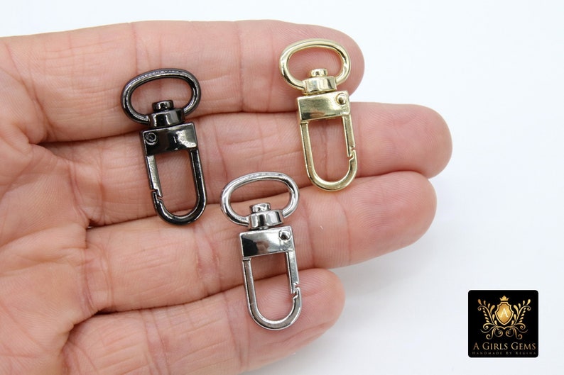 Gold Spring Gate Clasps Silver or Black Spring Lock Swivel - Etsy