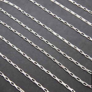 925 Sterling Silver Box Chains, Silver Unfinished by the Foot CH# 802 ...