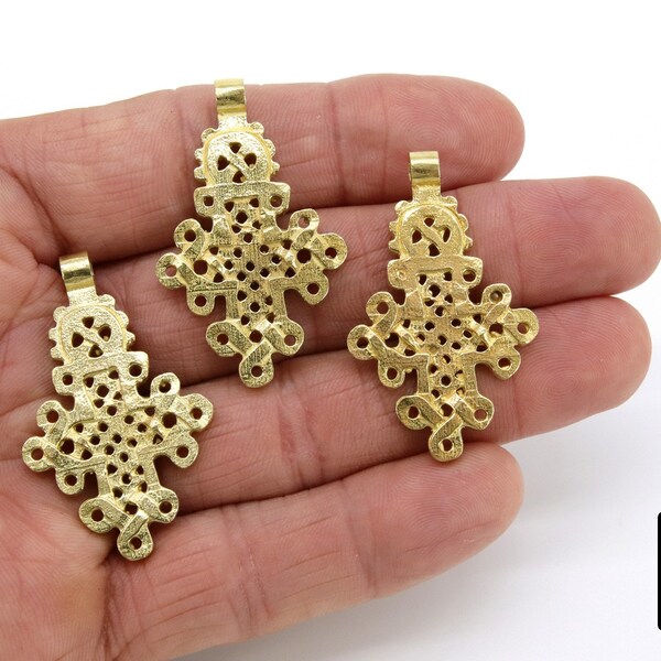 Gold Coptic Cross Pendant - Etsy