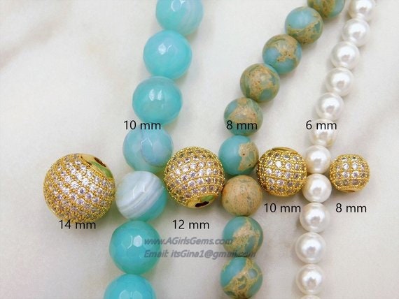 CZ Cube Beads, Cubic Zirconia Large Hole Beads #303, Pave Hexagon ...