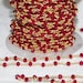 22k Gold Plated Ruby Red Rosary Chain, Cranberry Red 4 Mm Chains CH 427 ...