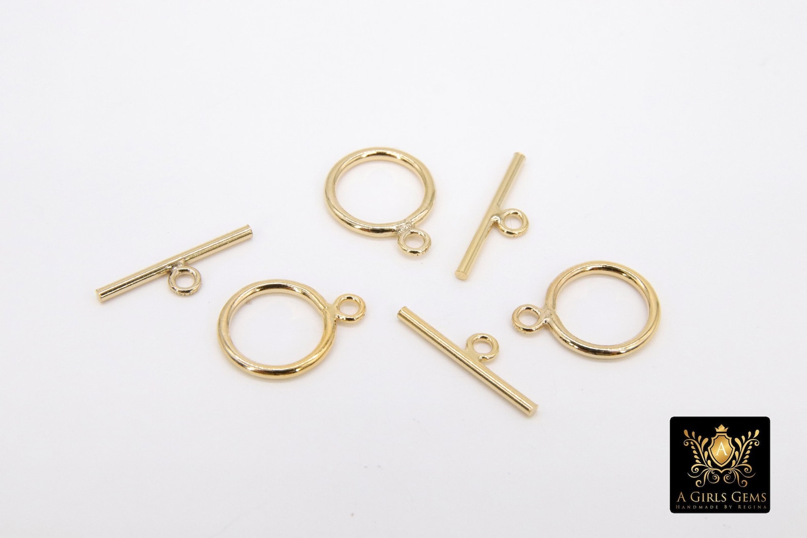 14 K Gold Filled Toggle Clasp Round Clasps With Toggle Bar - Etsy