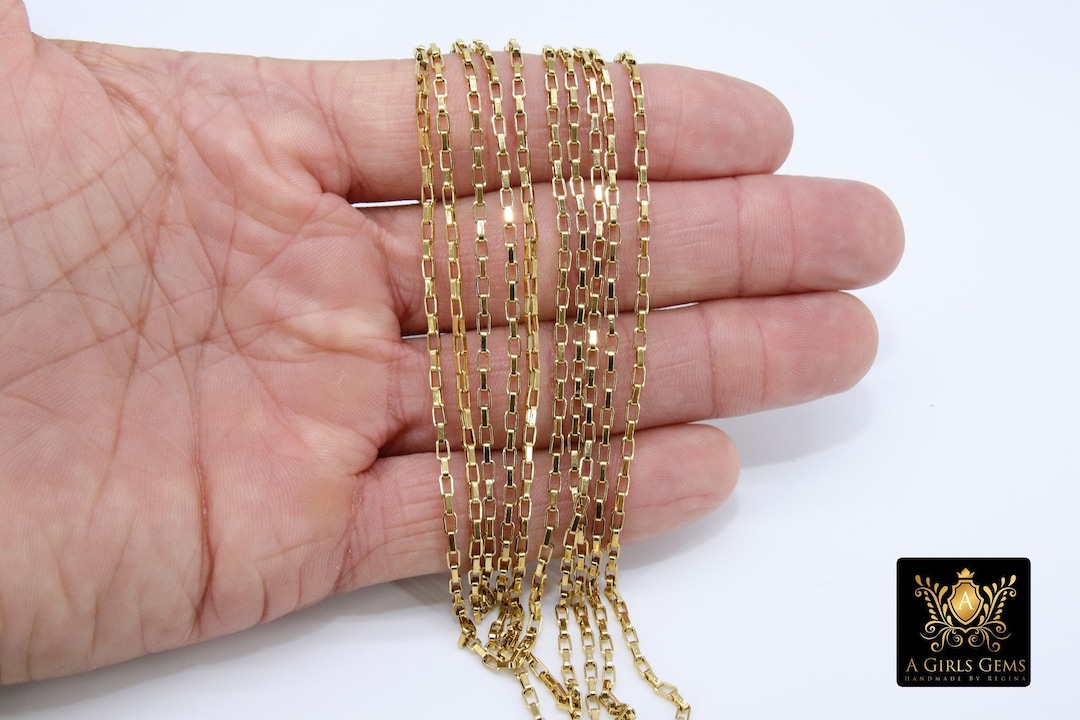 Stainless Steel Chain, 304 Steel 4 Mm Rectangle Box Chains CH #137 ...