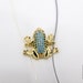 CZ Micro Pave Frog Connectors, Gold 3D Colorful Amphibian Blue ...