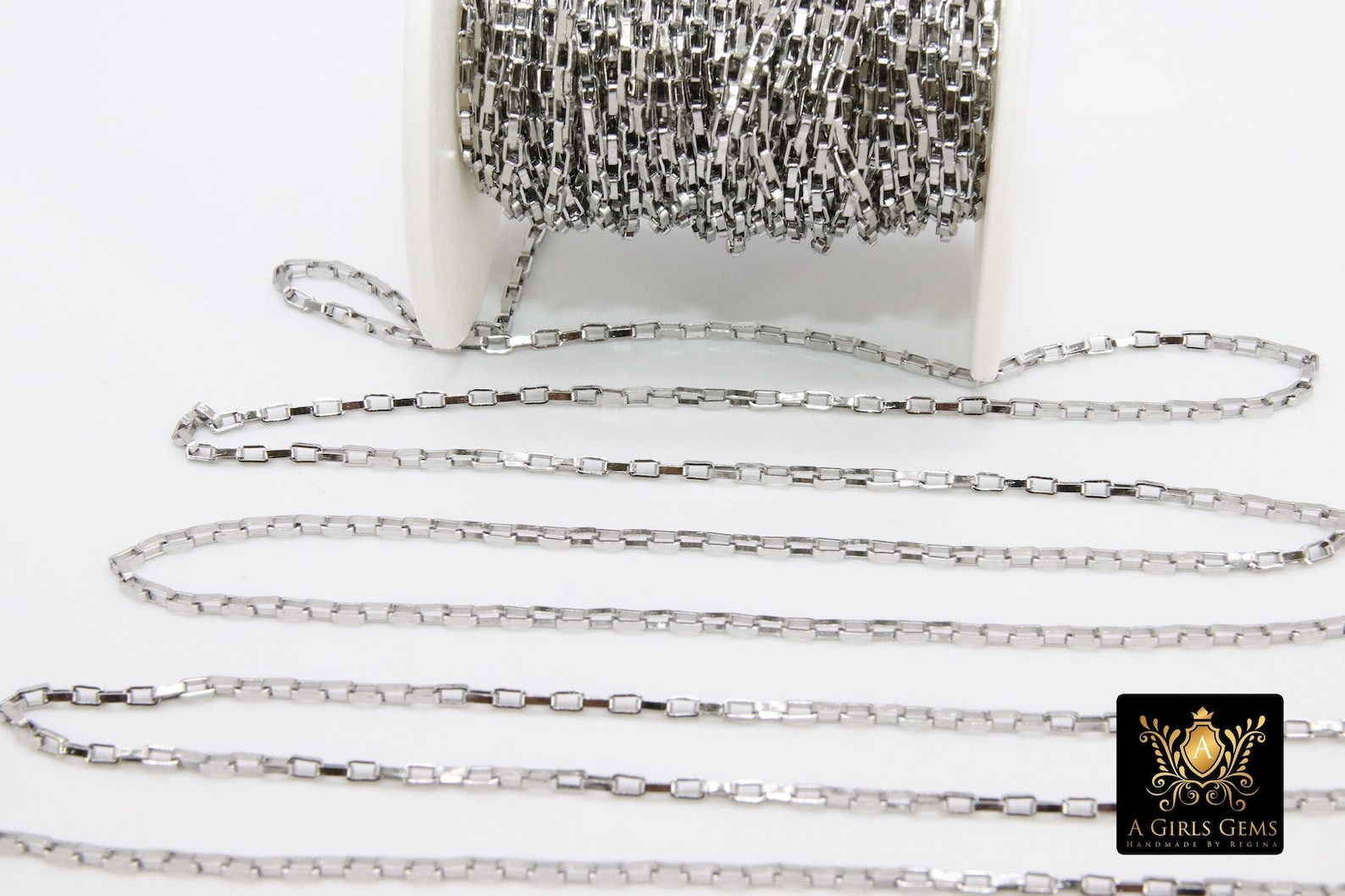 Stainless Steel Chain 304 Steel 4 Mm Rectangle Box Chains - Etsy