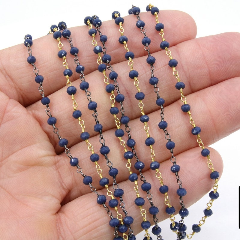 Blue Crystal Chain - Etsy