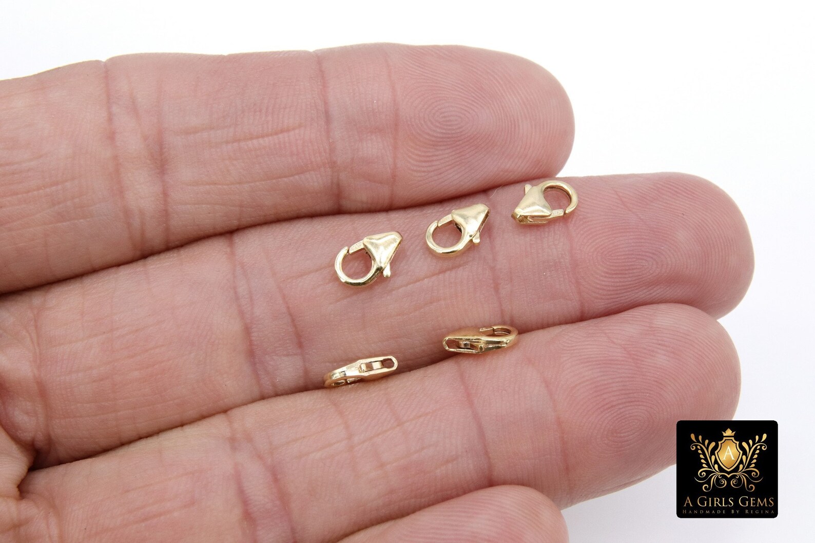 14 K Gold Filled Lobster Clasps, Parrot Clasp Jewelry Findings # 2119 ...