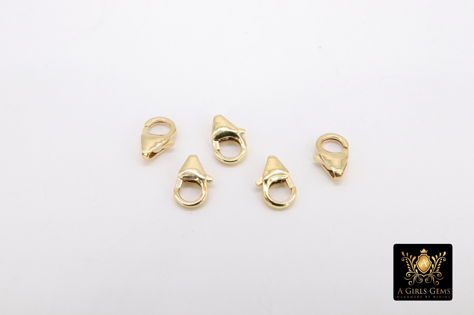 14 K Gold Filled Lobster Clasps, Parrot Clasp Jewelry Findings # 2119 ...
