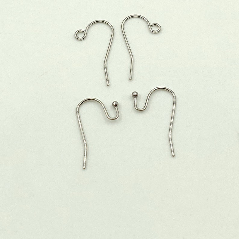 Silver Ear Hooks, Earring Findings Surgical Stainless Steel Earwires ...