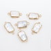 Freshwater Pearl Connectors Gold Rectangle Two Loop White - Etsy