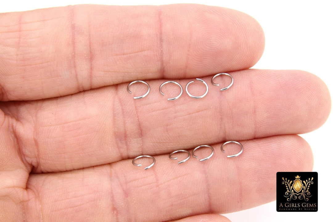 Stainless Steel Silver Jump Rings, 300 Pc 6 Mm Strong Rings #2100 ...