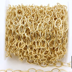 Gold Oval Chain, 10 Mm Large Silver Oval Cable Chains CH# 202 ...