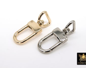 Gold Spring Gate Clasps, Silver or Black Spring Lock Swivel Push Clip ...