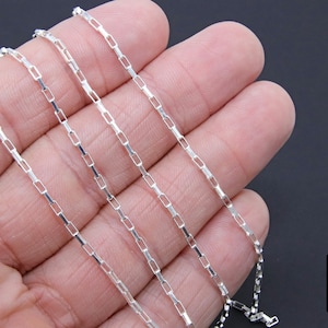925 Sterling Silver Box Chains, Silver Unfinished by the Foot CH# 802 ...