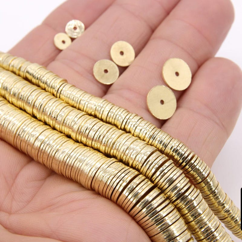 Flat Round Beads - Etsy